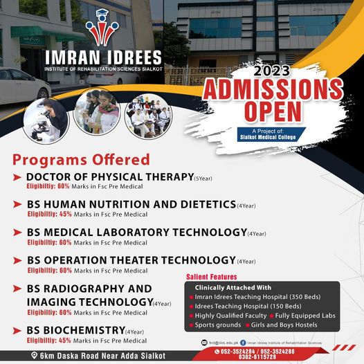 DIRECTOR MESSAGE – Imran Idrees Institute of Rehabilitation Sciences